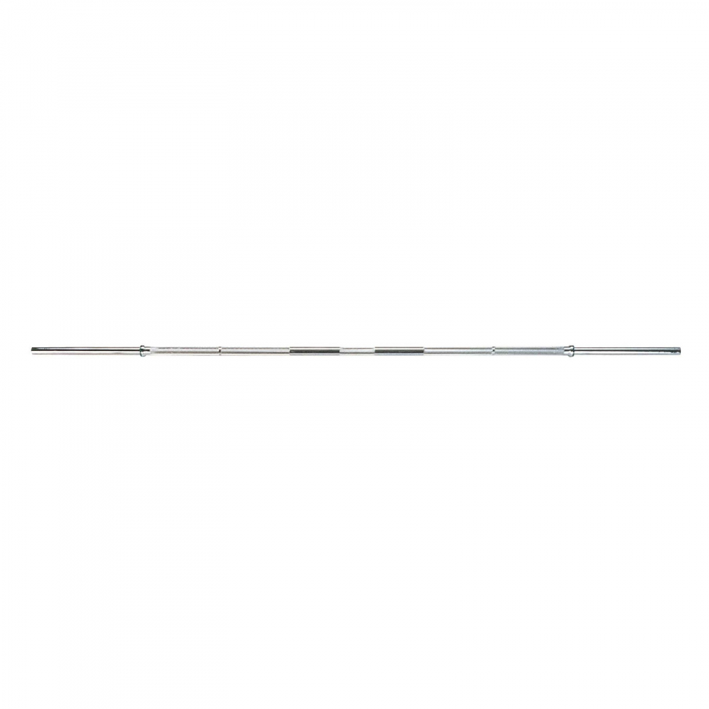 York 6'6" Chrome Solid Knurled Bar